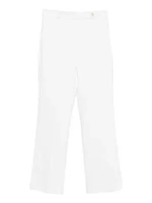 Elisabetta Franchi Logo-plaque Cropped Trousers - White