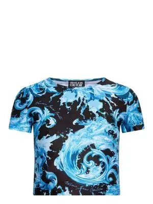 Versace Baroque-print T-shirt - Blue
