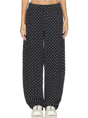 AFRM Ryan Barrel Sweats Polka Dot - Black