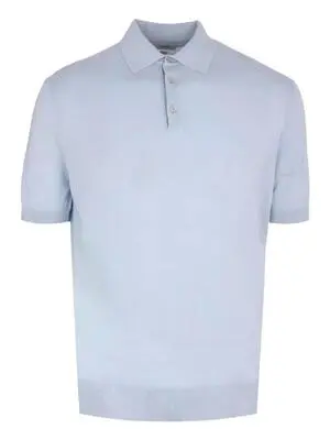 Agnona Knitted Polo Shirt - Blue