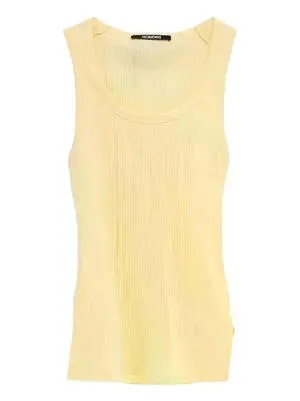 Jacquemus Ribbed Vest Top - Yellow