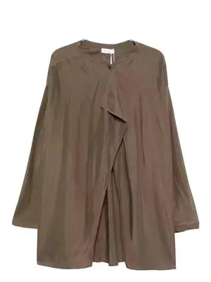 RUOHAN Noro Collarless Drape Shirt