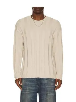 Helmut Lang Wide Rib Crew Sweater - Grey