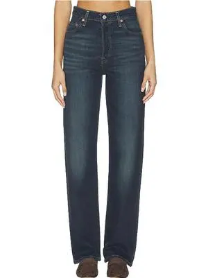 LEVI'S Ribcage Full Length Straight Leg Jeans - Blue