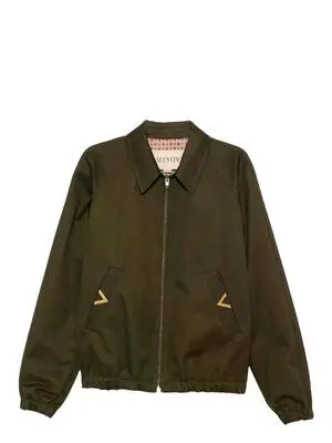 Valentino Garavani Appliqué Zip-up Jacket - Green
