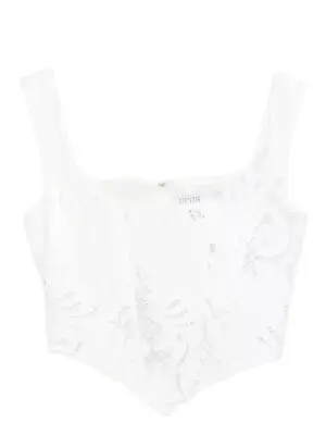 Giuseppe Di Morabito Embroidered Sleeveless Top - White