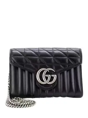 Gucci Gg Marmont Chain Wallet - Black