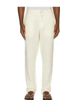 Vince Vince Patch Pocket Drawstring Pant Ivory