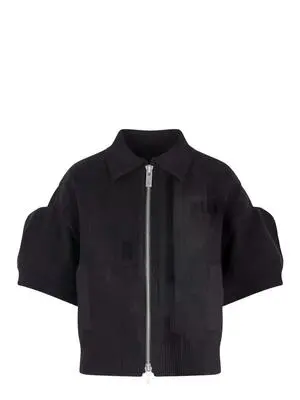 Sacai Zipped Cardigan - Black