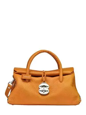ZANELLATO Small Dotta Studded Tote - Orange