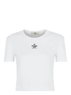 Fendi Tops With Logo - White