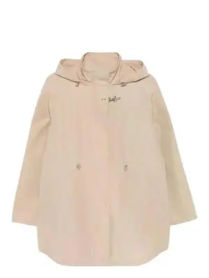 FAY Hooded Parka Coat Neutrals