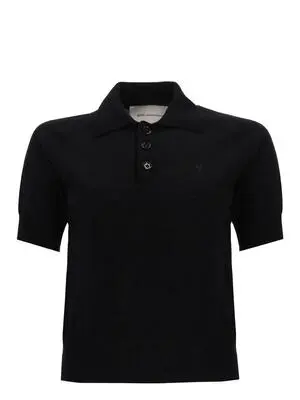 Ami Polo With Logo - Black
