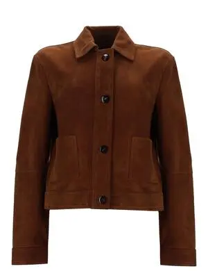 Max Mara Suede Boxy Jacket - Brown