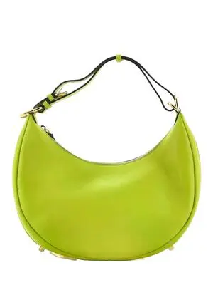 Fendi Graphy Leather Small Hobo Bag - Green