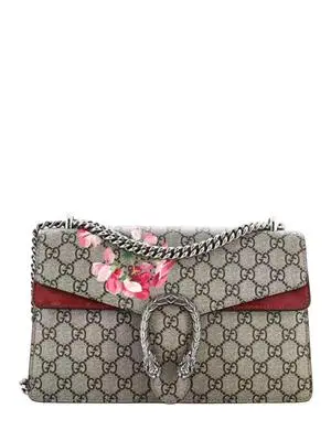 Gucci Dionysus Small Shoulder Bag In Blooms Print Gg Coated Canvas - Brown