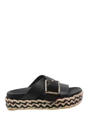 PALOMA BARCELO Buckle-detail Platform Sandals - Black