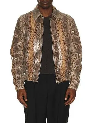 Amiri Leather Snake Western Jacket - Multi