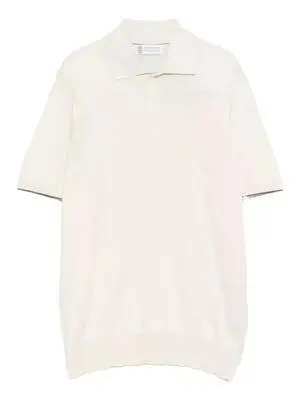 Brunello Cucinelli Short-sleeved Polo Shirt - White