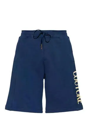 Versace Drawstring Logo-detail Shorts - Blue