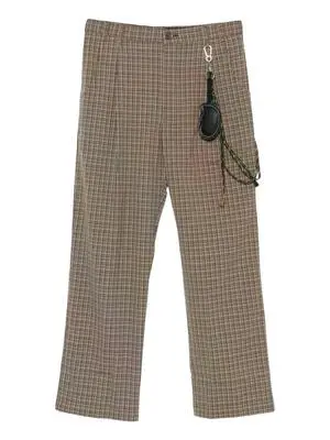 SONG FOR THE MUTE Checked-pattern Trousers - Neutrals