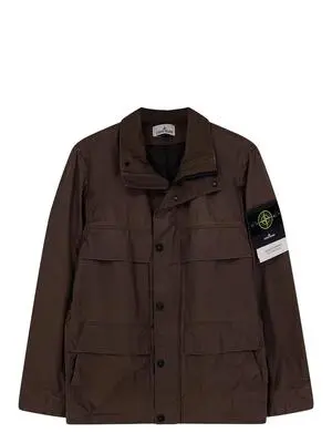 Stone Island Waxed Pigment Cotton Tela Jacket - Brown