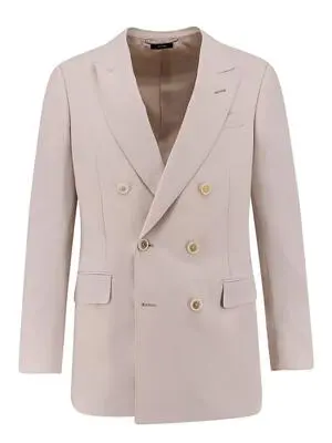 TOM FORD Wool, Cashmere And Silk Blazer - Beige