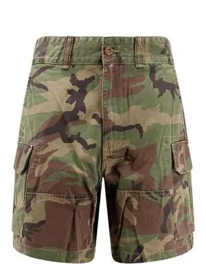 Polo Ralph Lauren Camouflage Cotton Relaxed Fit Shorts - Green