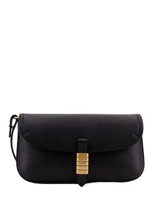 Pinko Saddle Leather Crossbody Bag - Black
