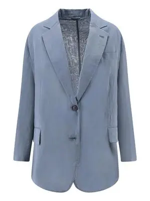 Brunello Cucinelli Deconstructed Cotton Blazer - Blue
