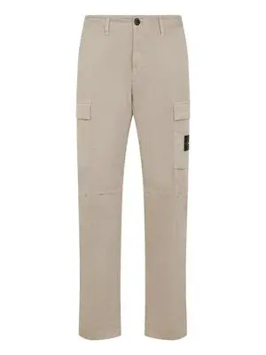 Stone Island Organic Cotton Trousers - Beige