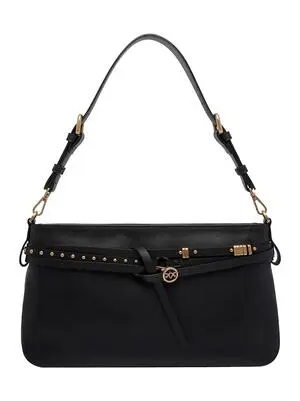 Pinko Leather Belt Bag Crossbody Bag - Black