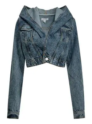 Alaïa Hooded Denim Jacket - Blue