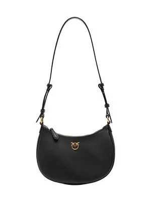 PINKO Half Moon Mini Leather Shoulder Bag