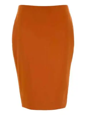 Saint Laurent Pencil Midi Skirt - Orange