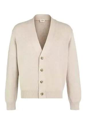 TOD'S Buttoned V-neck Cardigan - Neutrals