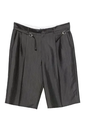 MAGLIANO Pinstripe Buckled-tabs Shorts - Grey