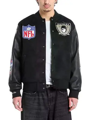 Mitchell & Ness Nfl Oakland Raiders Varsity Jacket - Black