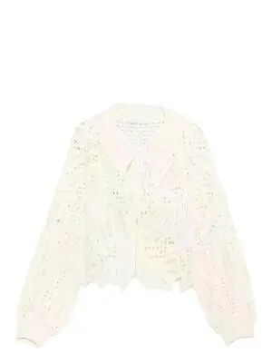 HIGH Open-Work Scalloped Cardigan