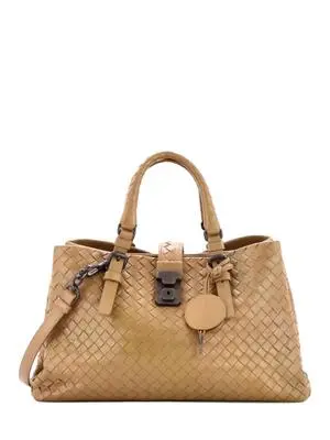 Bottega Veneta Roma Bag Intrecciato Nappa Small Tote Bag - Brown