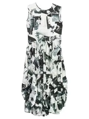 High Sparky Graphic Print Midi Dress - White