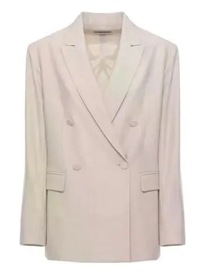 Antonelli Firenze Double-breasted Wool Jacket - Neutrals