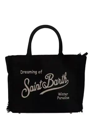 MC2 SAINT BARTH Logo-embroidered Tote Bag - Black