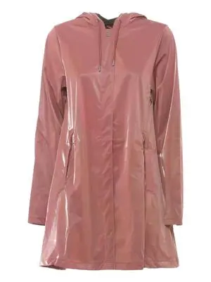 Rains A-line Hooded Coat - Pink