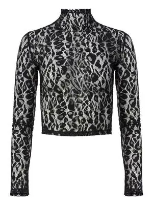 MIA PECULIAR Lace Top - Black
