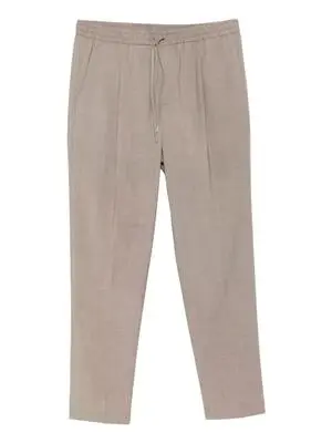 BRIGLIA 1949 Tapered Drawstring Trousers - Neutrals