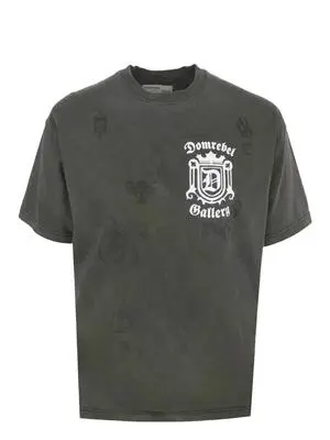 DOMREBEL Lion Crest Print T-shirt - Grey