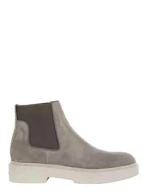 SANTONI Suede Chelsea Boots