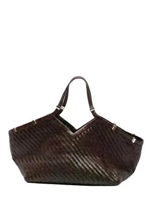 Benedetta Bruzziches Large Usha The Greatest Woven-design Tote Bag - Brown