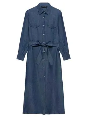 Brooks Brothers Button-front Linen Shirt Dress - Blue